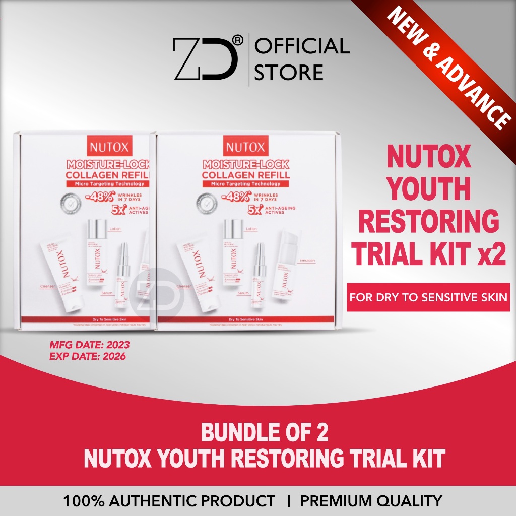 [Bundle Of 2] Nutox Youth Restoring Trial Kit x2 (Dry To Sensitive Skin) | Shopee Malaysia