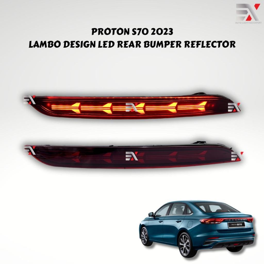 PROTON S70 REAR BUMPER REFLECTOR - LAMBO DESIGN | Shopee Malaysia