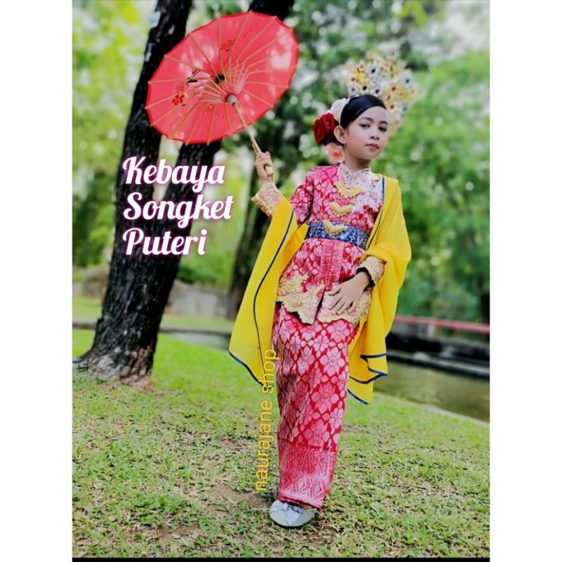 NEW 2023💥 KEBAYA SONGKET PUTERI . KOSTUM BUDAK. BAJU MERDEKA | Shopee ...