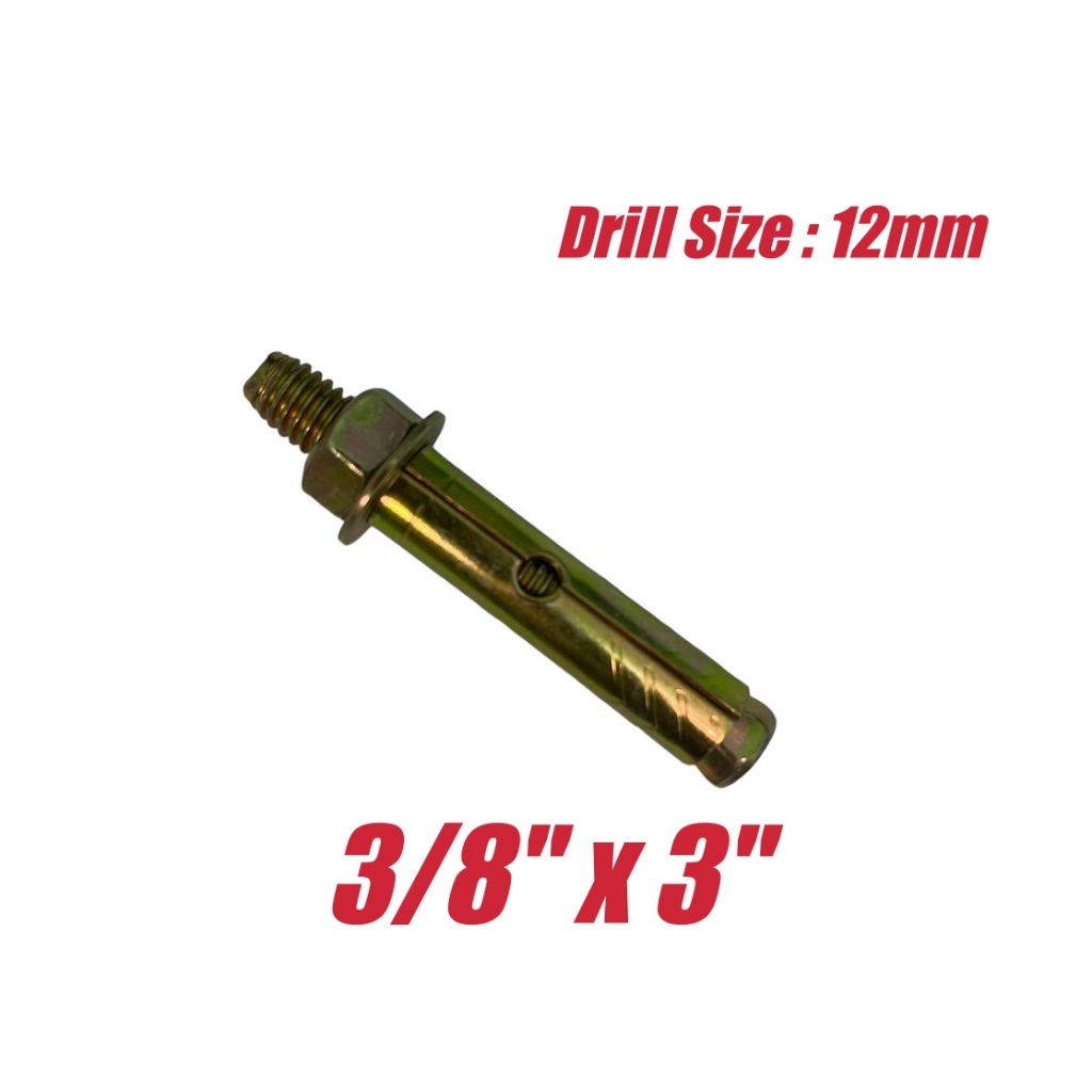 LEE-G ACE Sleeve Anchor Metal WallPlug Screw Wall Plug Besi Skru Wall ...