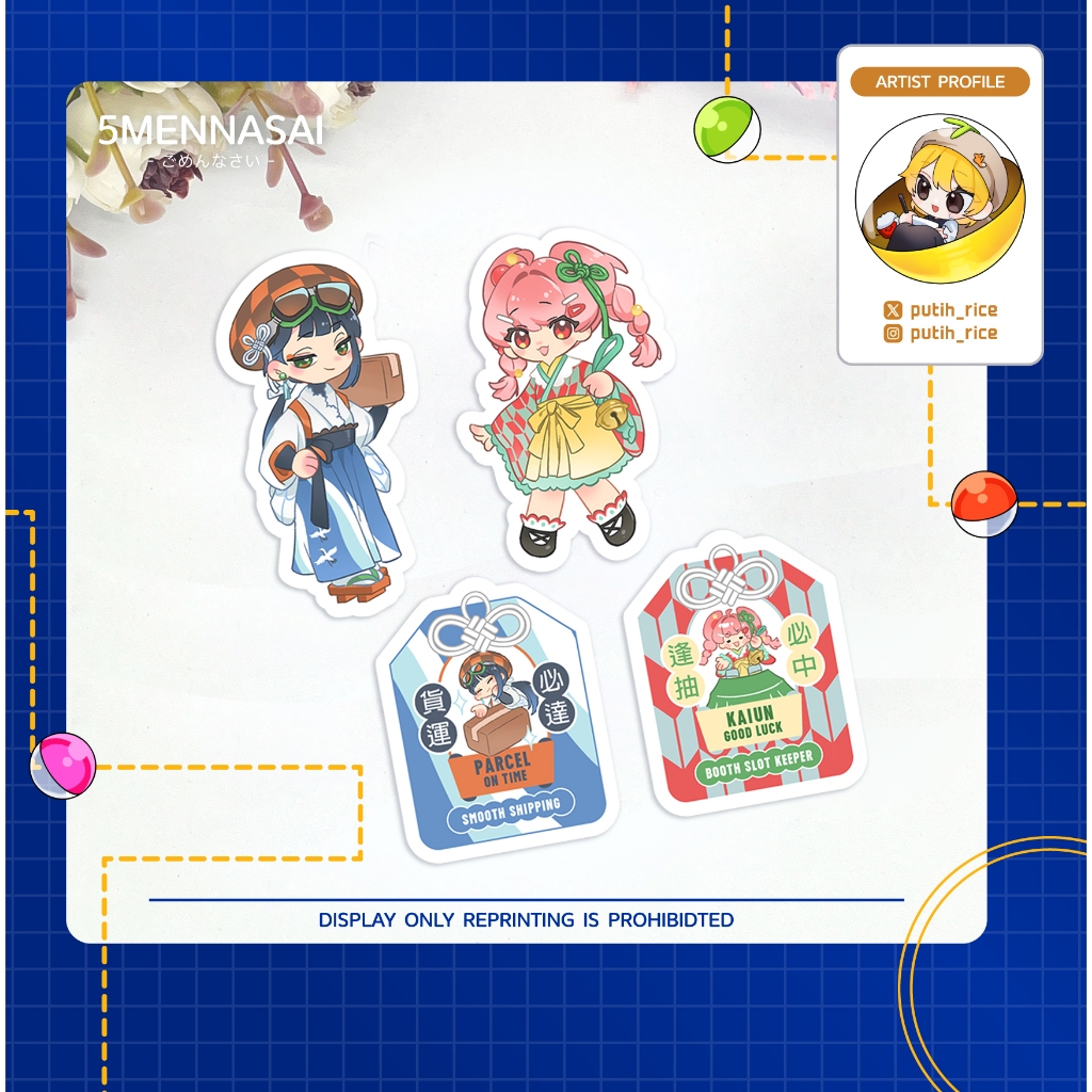 OC MIYU&NANAKI Stickers Set [Omamori Messenger] | Shopee Malaysia