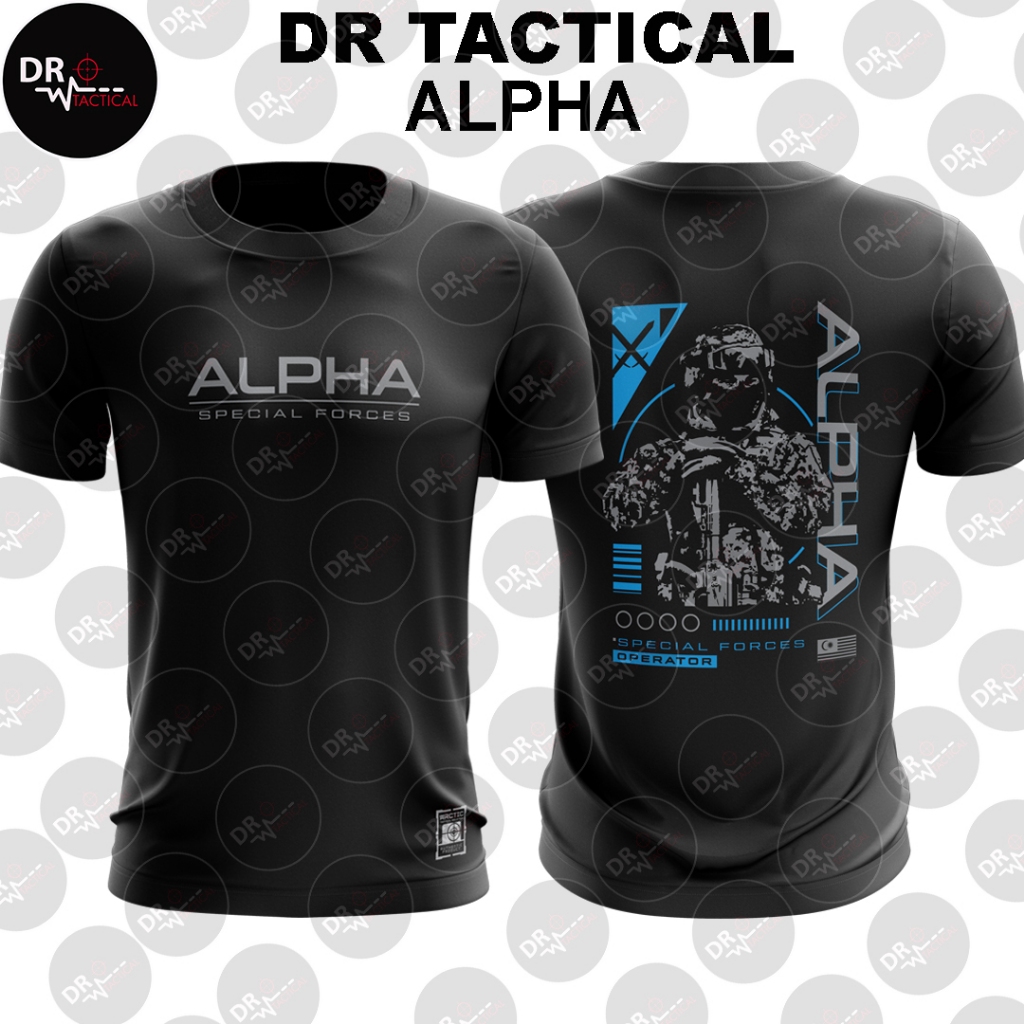 Dr Tactical Microfiber eyelet Silkscreen Printed Round Neck T-Shirt ...