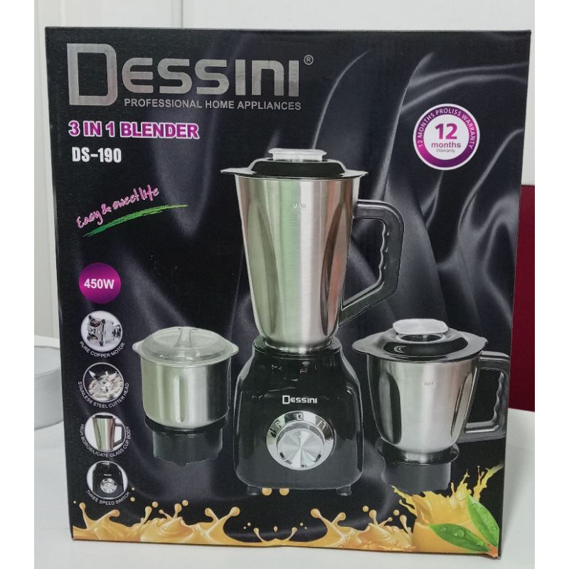 Dessini 3 in 1 BLENDER [450W] Professional home appliances | Shopee ...