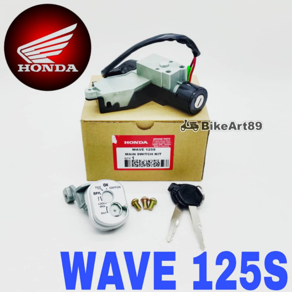 HONDA WAVE 125S 125 S Main Switch Kit Set Suis Kunci Lock Gunuine Parts ...