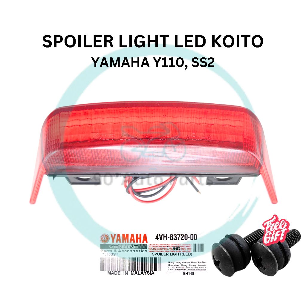 MOTOR YAMAHA Y110 SS2 4VH 3YR SPOILER LIGHT LED KOITO JAPAN SPOILER ...