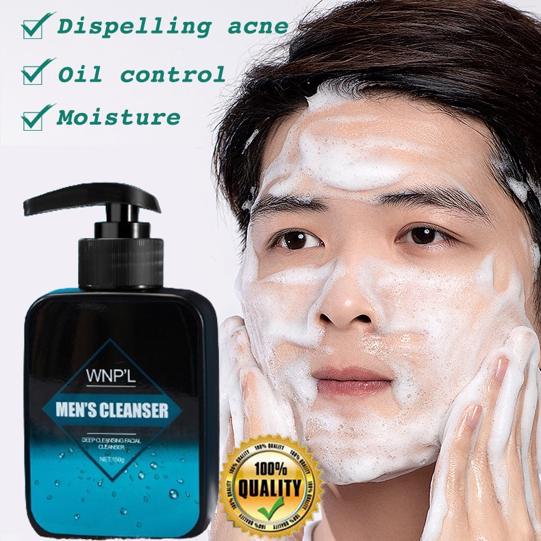Men's Facial Cleanser Oil Control Moisturizing Deep Pore Cleaning ...