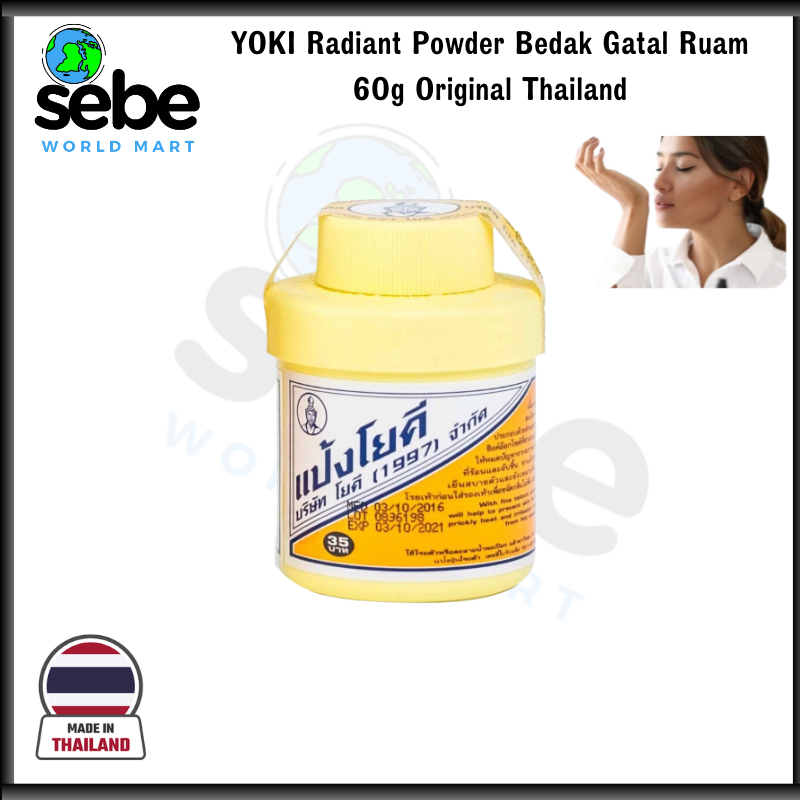 Yoki Radiant Powder Bedak Gatal Ruam 60g Original Thailand | Shopee ...