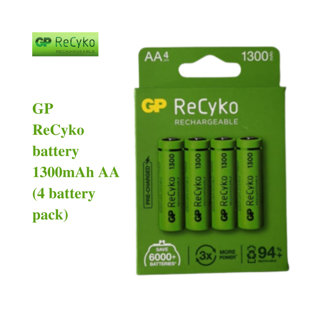 GP ReCyko AA 1300mAh Rechargeable Battery | Shopee Malaysia