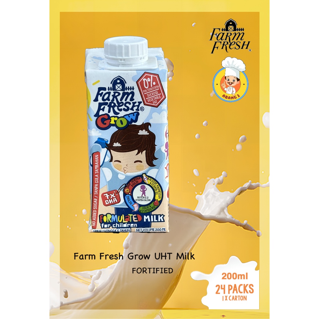 Farm Fresh Grow Formulated Milk 1-6 Years Old 200ml x 24 Packs | Shopee ...