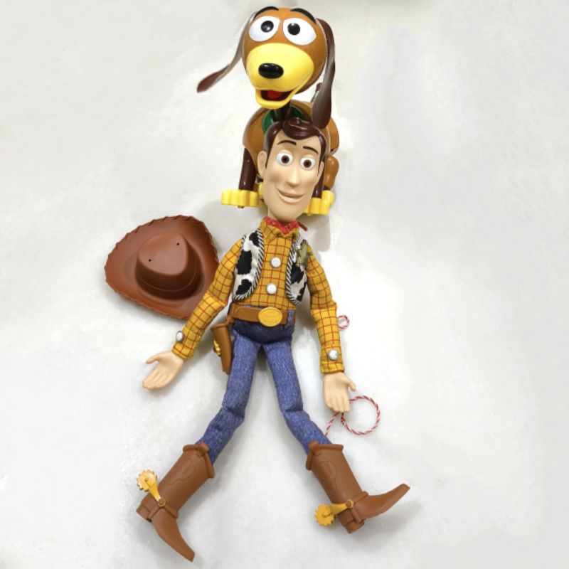 Pre-loved Disney Pixar Toy story talking Woody Andy & slinky dog ...