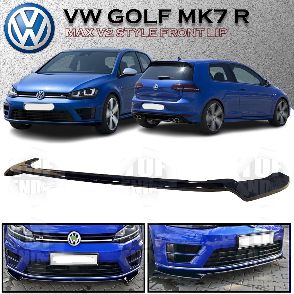 VOLKSWAGEN GOLF MK7 R MAXTON V2 FRONT LIP BUMPER SKIRT V LIP DEPAN GOLF ...