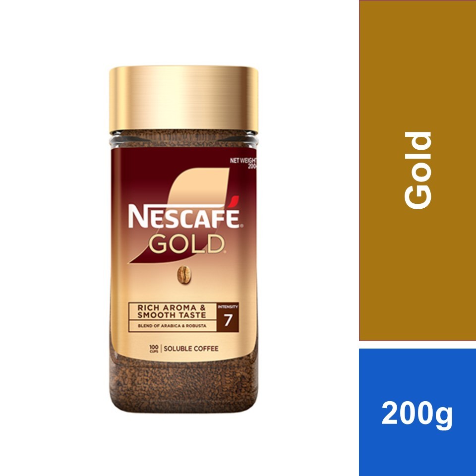 NESCAFE GOLD Arabica Instant Coffee Powder Signature Jar 200g | Shopee ...