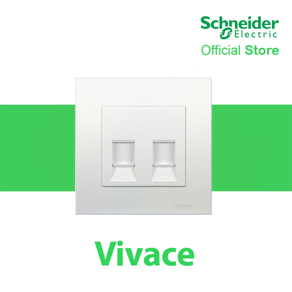 Schneider Vivace Category 6 Data Outlet With Shutter 2G | Shopee Malaysia