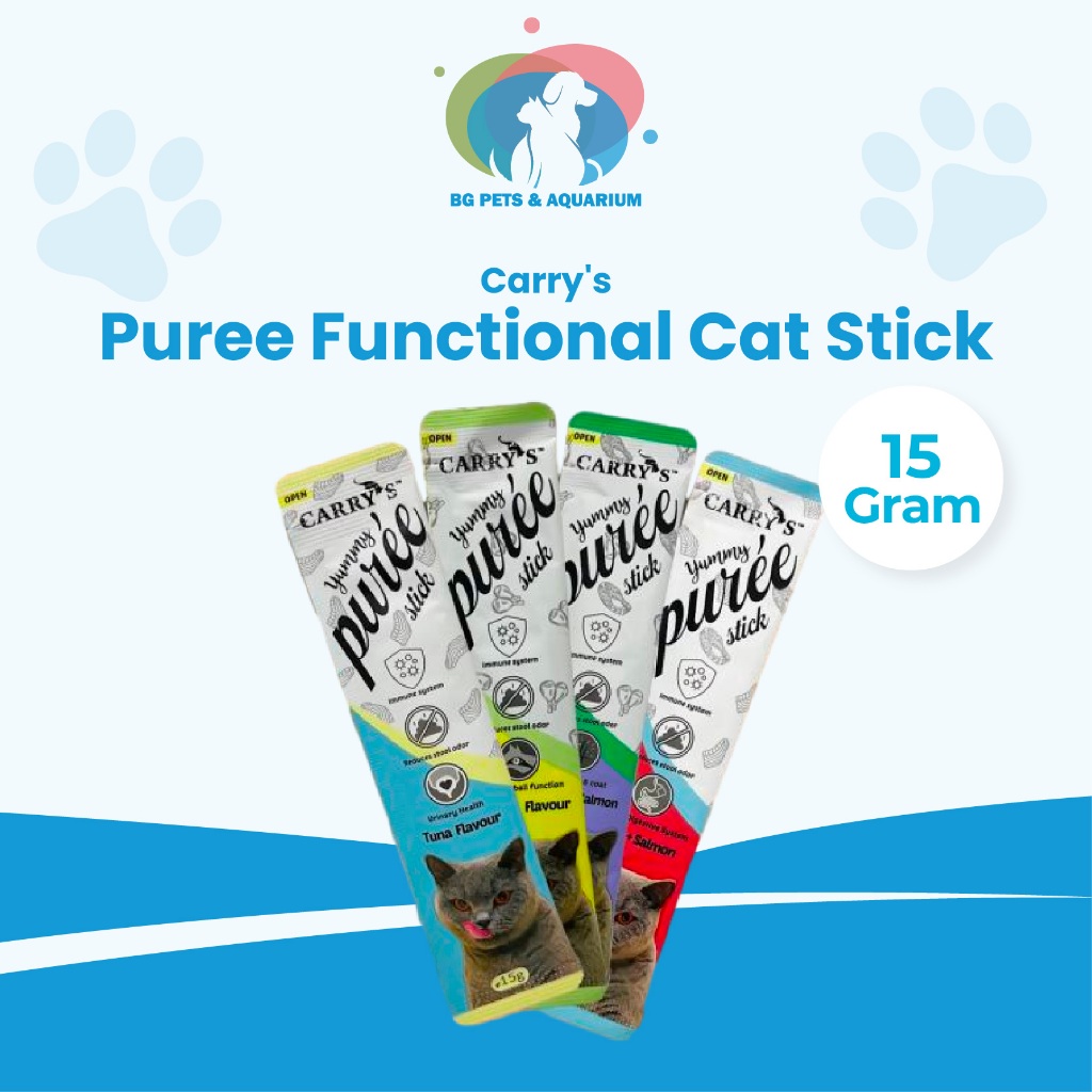 Carry's Puree Functional Cat Stick / Cat Treats (15G x 6 sticks ...