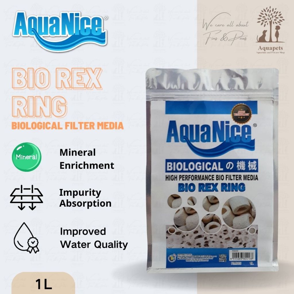 AquaNice Bio Rex Ring Ceramic Bio Filter Media Bio Ring Aquarium Porous ...