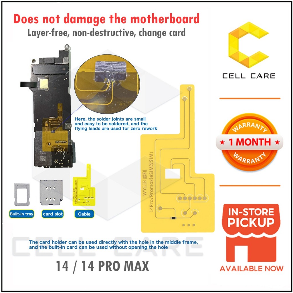 Wylie eSim To Sim Slot Tray Single SIM To Dual SIM Card Holder For IP ...