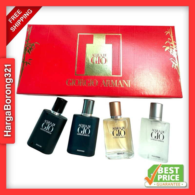 💯%Authentic Acqua Di Gio Profumo Parfum 4in1 Red Gift Set 4x30ml ...
