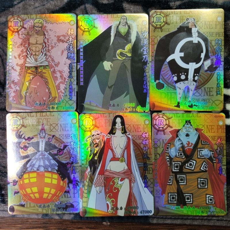 One Piece Cards. Shichibukai Sets. Boa Hancock/ Jinbe/ Doflamingo ...