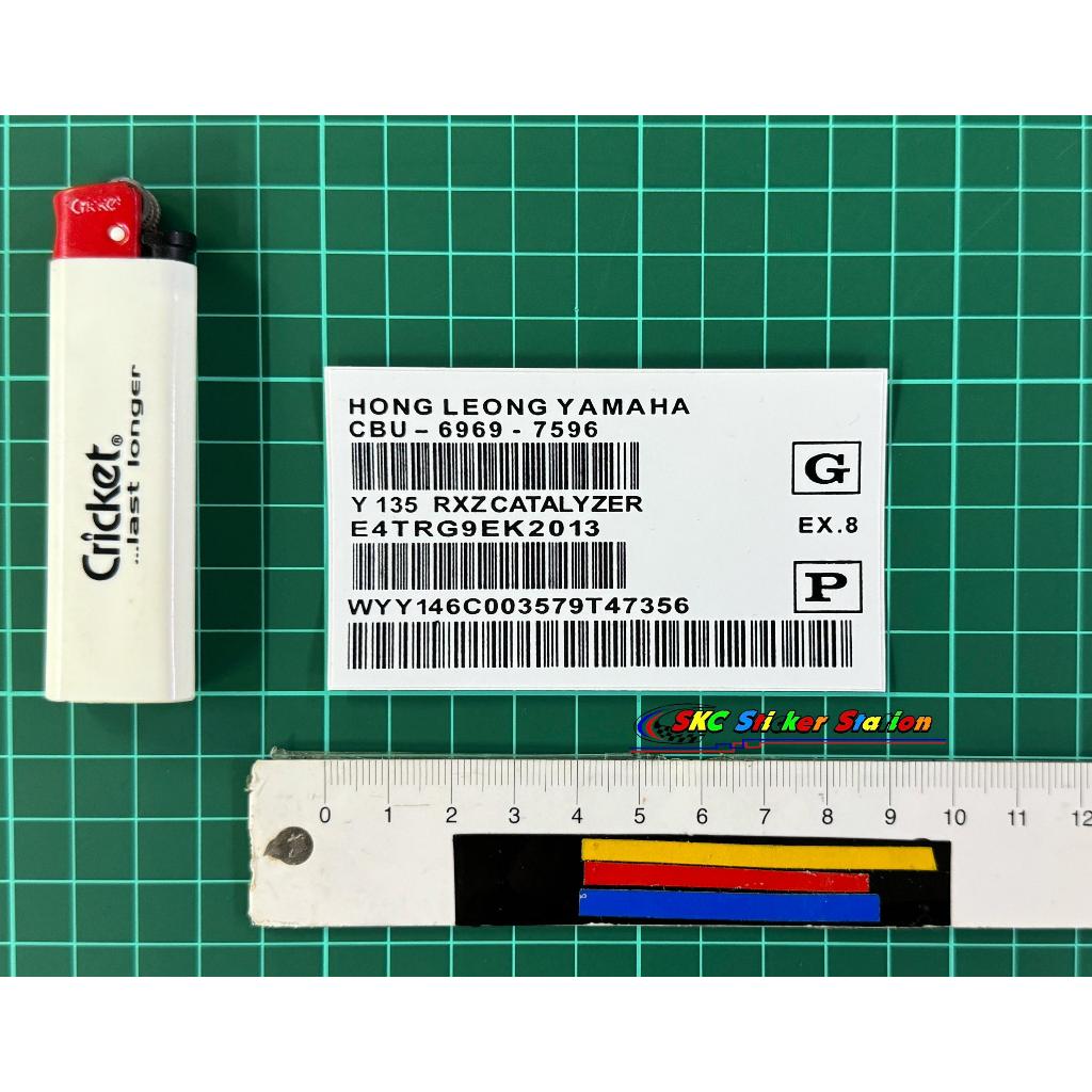 Sticker Barcode Ekor Yamaha 135 RXZ Catalyzer #ekor #rxz #stickerrxz # ...