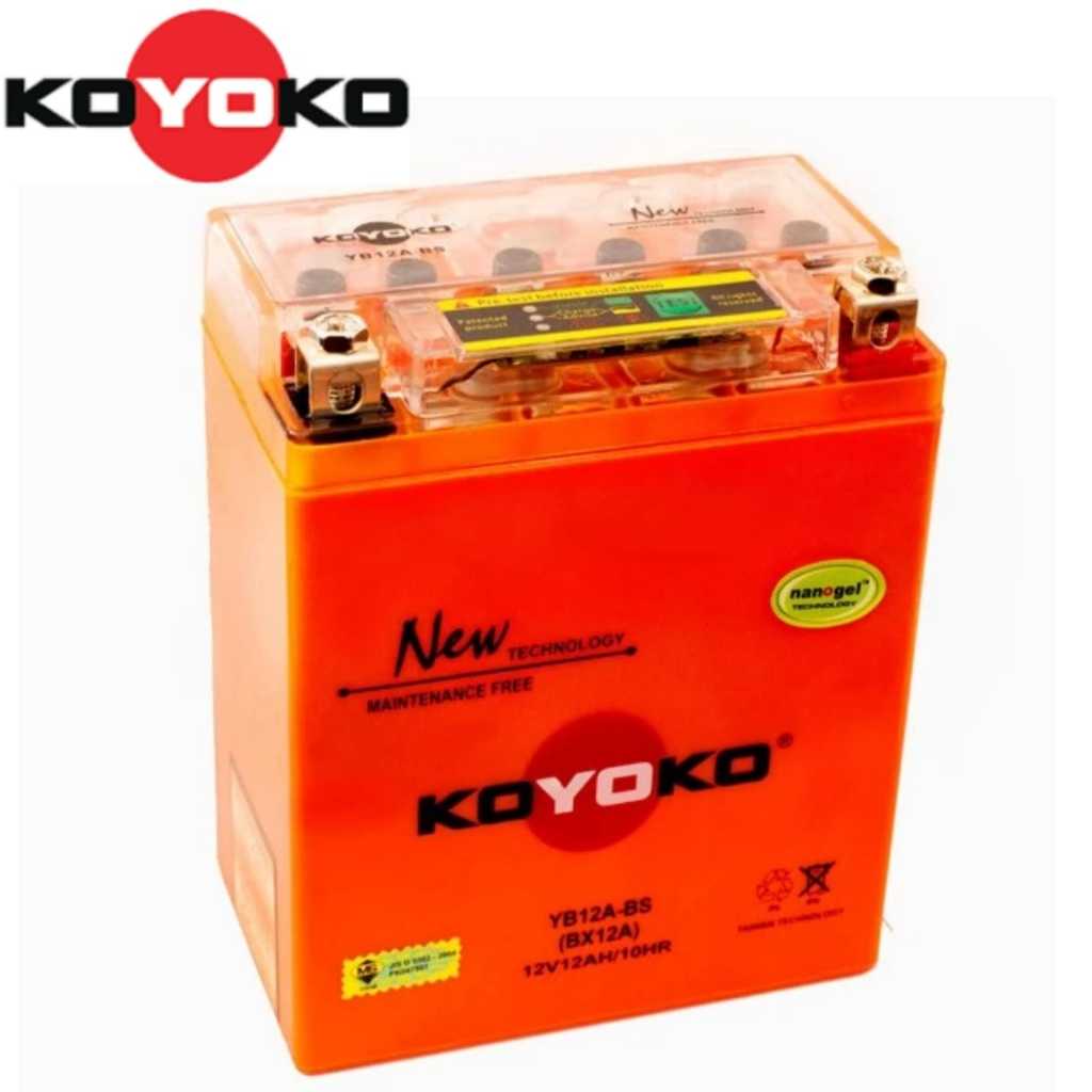 BATTERY KOYOKO YB12A-BS BX12A ORIGINAL KOYOKO BATERI MOTOR Yamaha ...