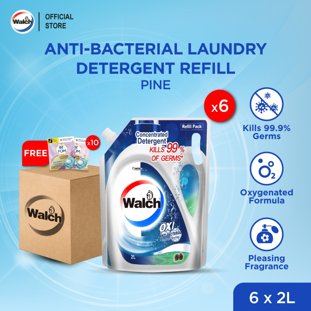 Walch Laundry Detergent Refill - Pine (2L x 6 Packs) | Shopee Malaysia