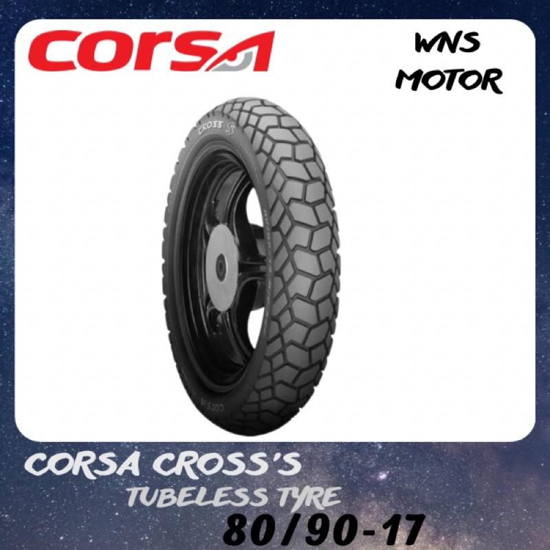 TAYAR CORSA CROSS S 70/90-17,80/90-17,90/90-17,100/80-17,110/80-17,120/80-17,130/80-17 (17 INCH ...