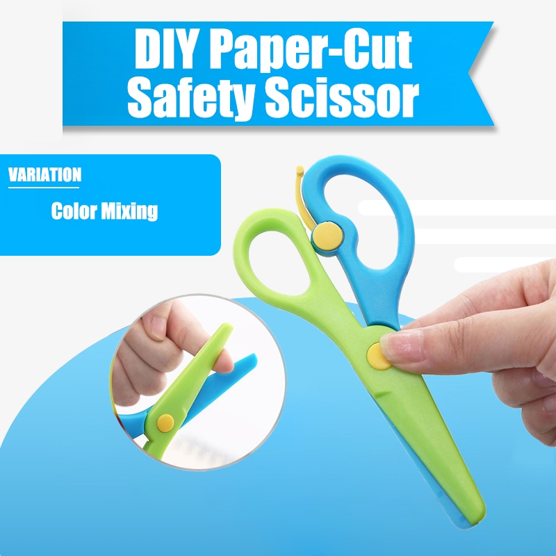 YC Kid DIY Paper-Cut Safety Scissor Handmade Round Head Scissors ...