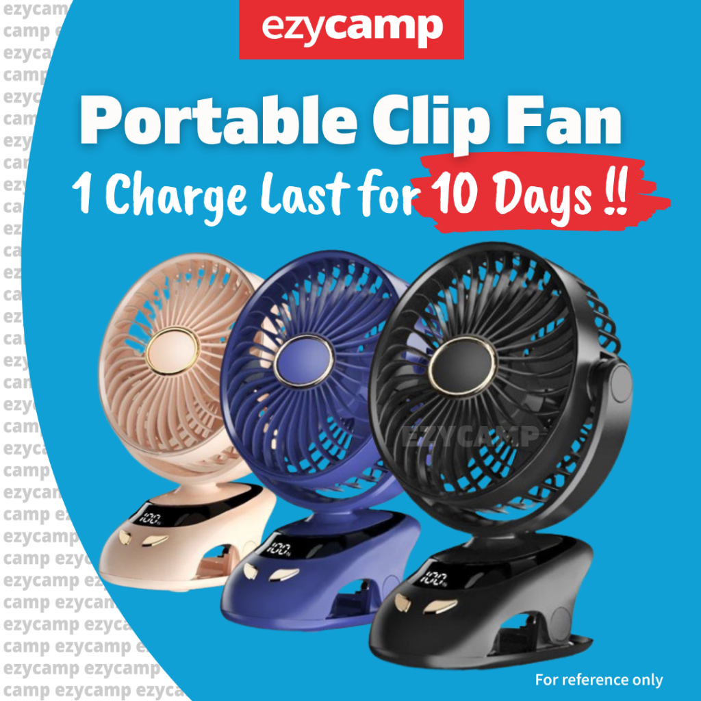 Mini Fan Strong Portable Rechargeable Mobile Fans Clip fan Night Light ...