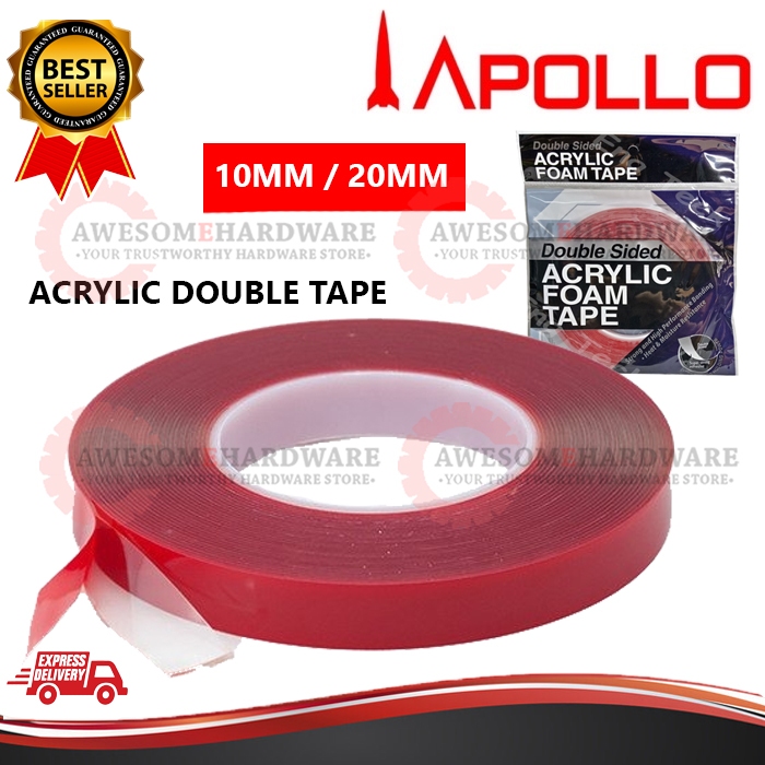 (TRANSPARENT) APOLLO 10MM/20MM ACRYLIC DOUBLE SIDE TAPE TAPE DUA BELAH ...