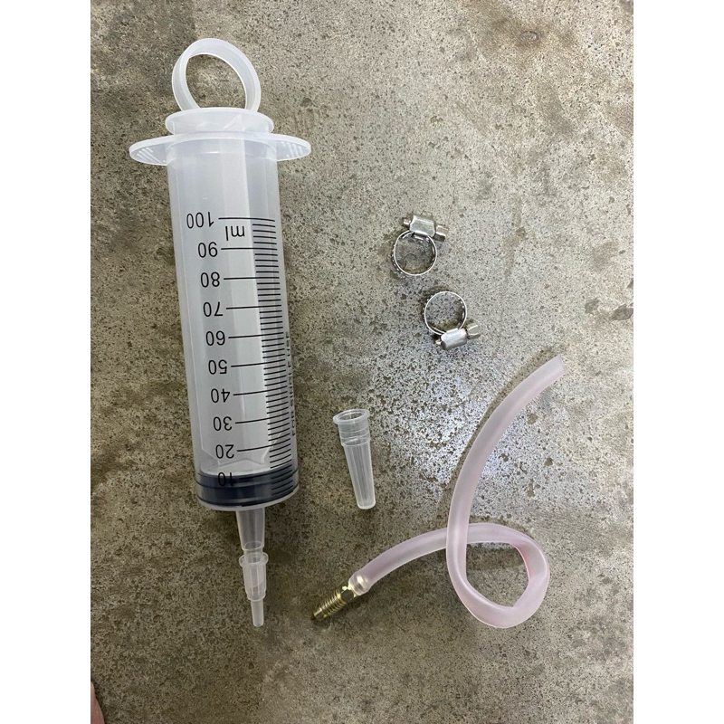 100ML Syringe 40cm Hose Motorcycle Brake Caliper Gas Bleed Syringe Tool ...