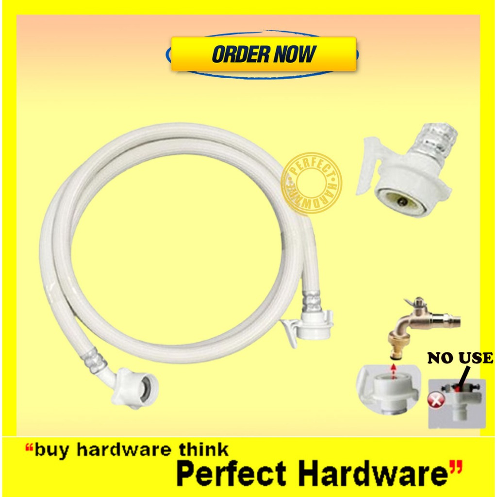 Washing Machine Inlet Hose Washer Pipe Connector 1.5M / 2M / 2.5 M / 3M ...