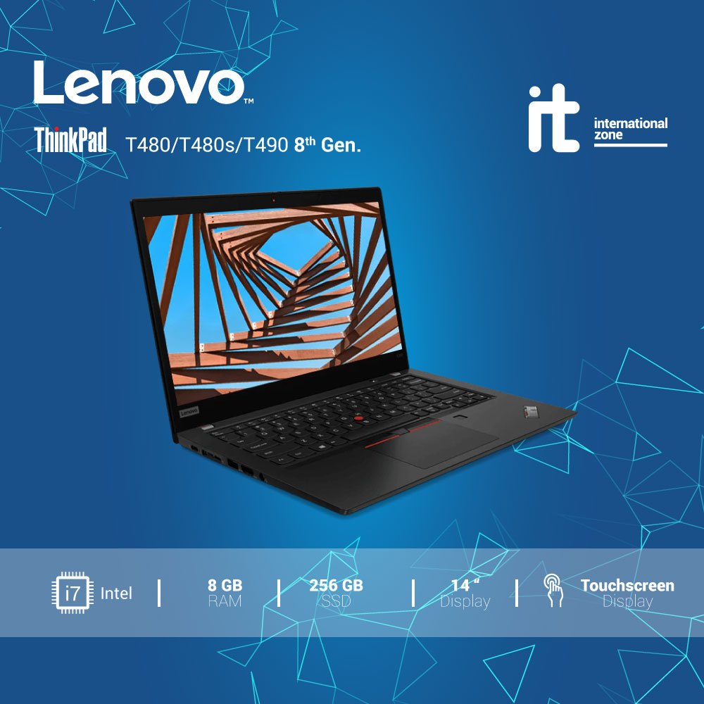 Lenovo ThinkPad Laptop T480/T480s/T490 i7 8th Gen 8GB RAM 256GB SSD ...