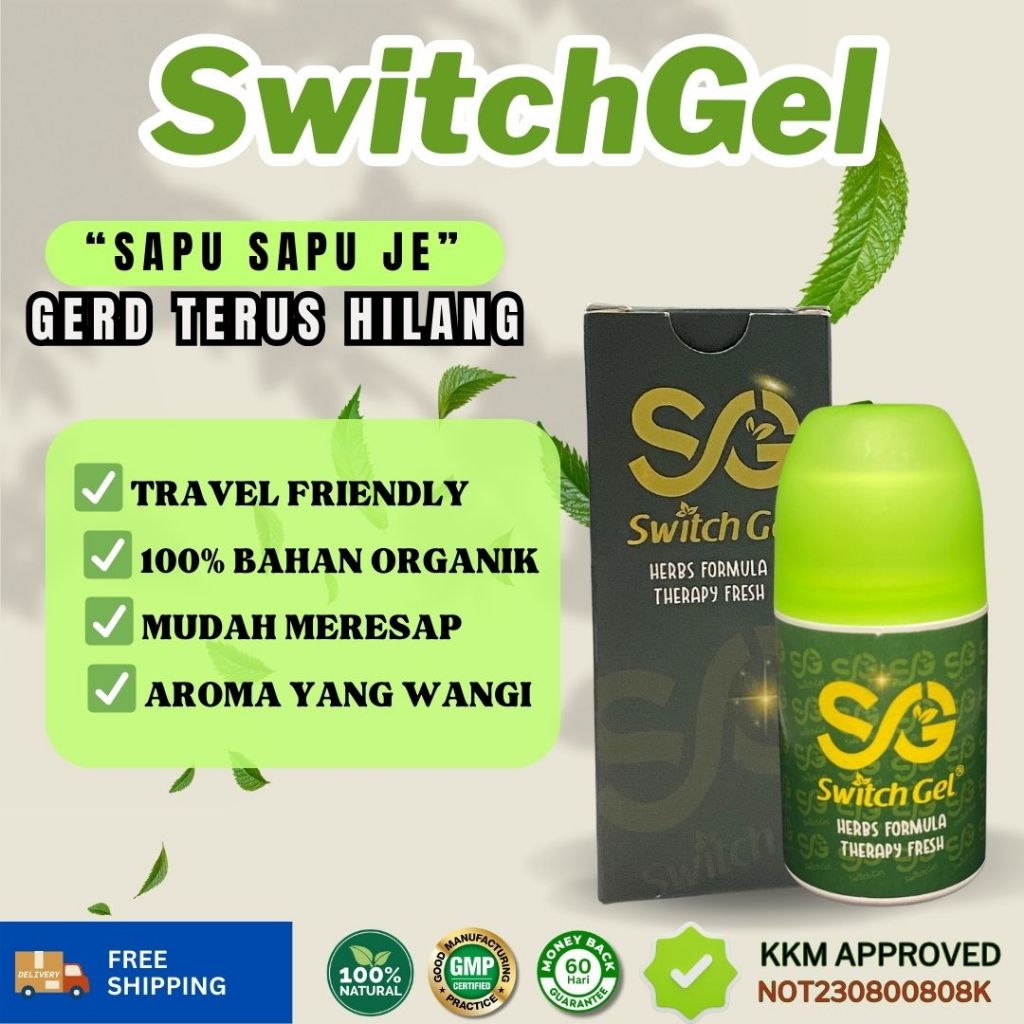 UBAT GERD SWITCH GEL Original Ubat Gastrik Pedih Ulu Hati Buang Angin ...