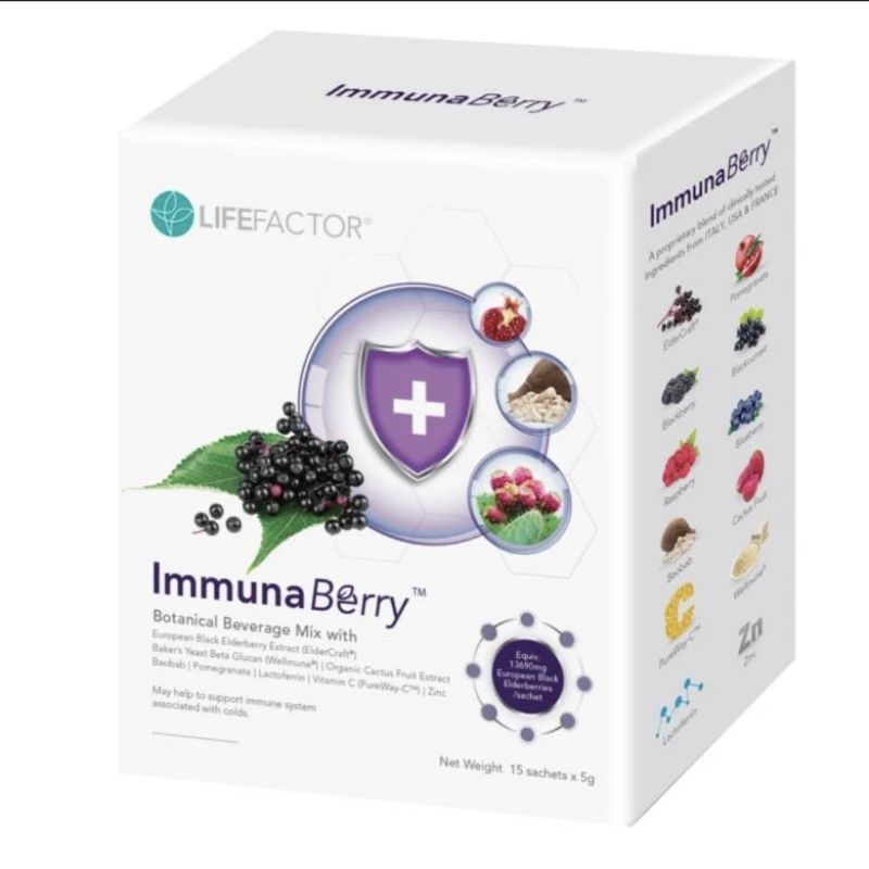LIFE FACTOR IMMUNA BERRY 5G x15's / x5's (IMMUNITY & ANTIOXIDANT ...