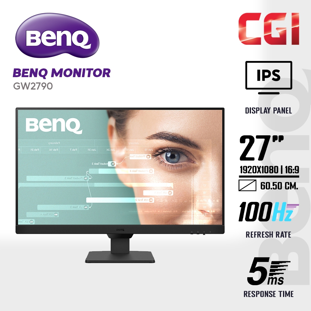 BenQ 27" GW2790 IPS FHD 100Hz 5ms Mediasync Build In Speaker Eye CareU ...