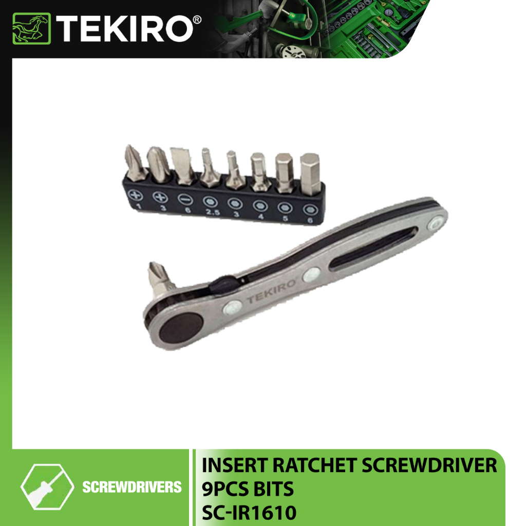 TEKIRO Insert Ratchet Screwdriver Bits (9 Pcs) SC-IR1610 | Shopee Malaysia