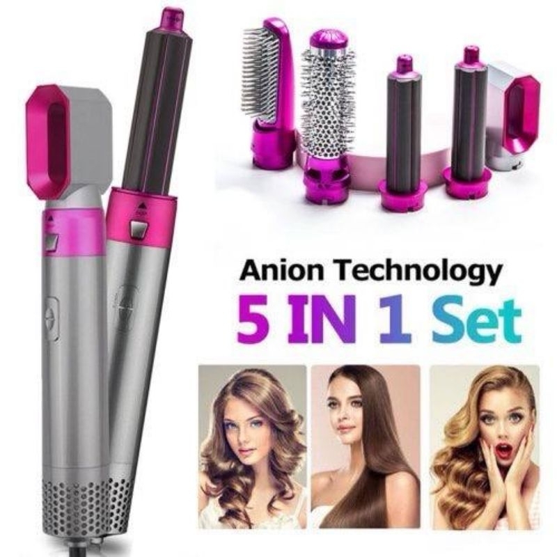 5 IN 1 HAIR STYLING COMPLETE SET Set pengayaan rambut lengkap dalam 1 ...