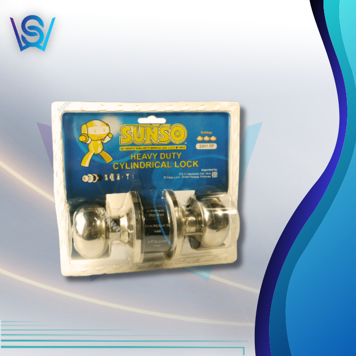 SUNSO Heavy Duty Cylindrical Lock 2901SP / Tombol Pintu / 重型圆柱锁 ...