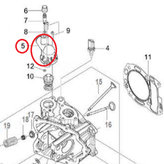 100% ORIGINAL WMOTO ES250i THERMOSTAT COVER // P0130430290000 100% ...