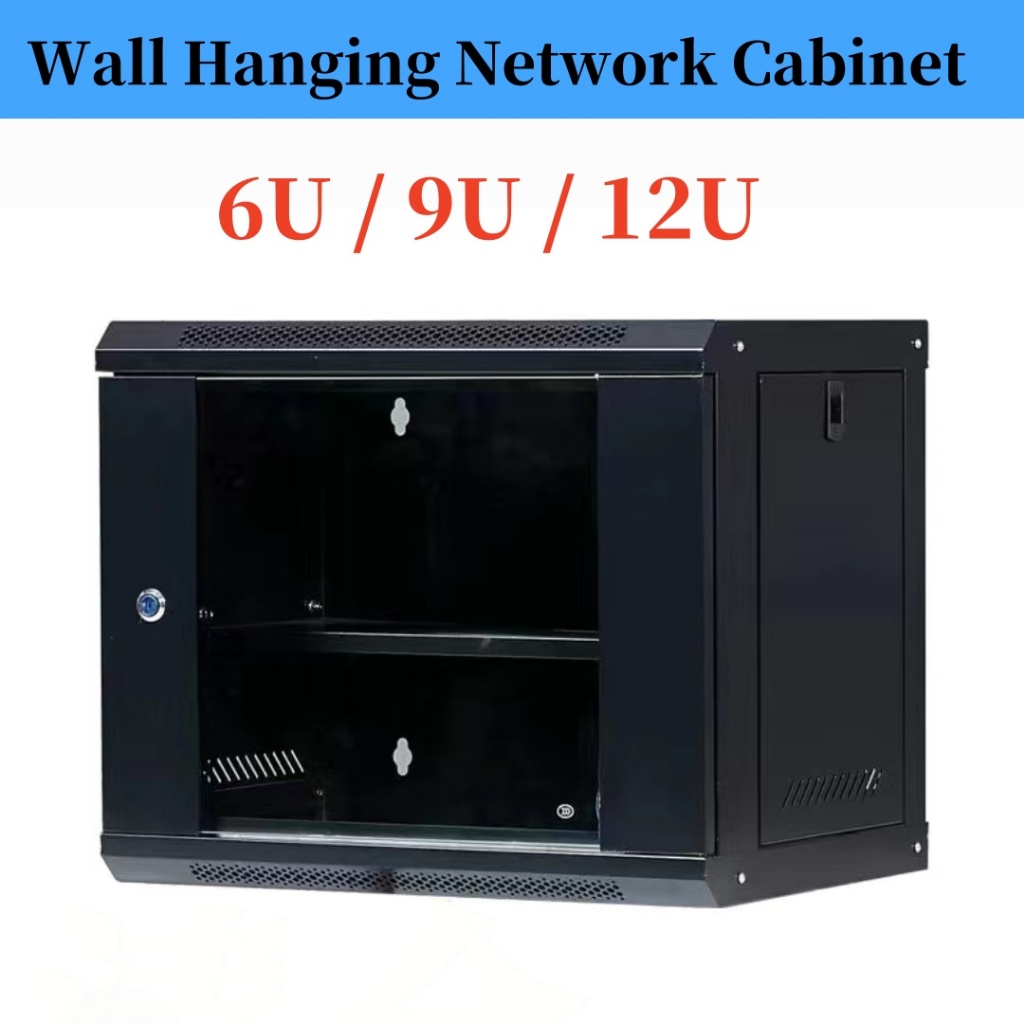 Wall Hanging Network Cabinet Glass Door Router Enclosure Switch Cabinet ...