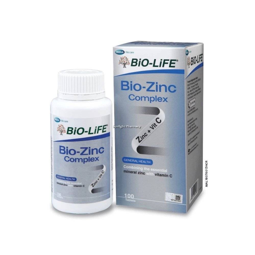 Bio-Zinc Complex (Zinc + Vit C) x 100 Tablets | Shopee Malaysia
