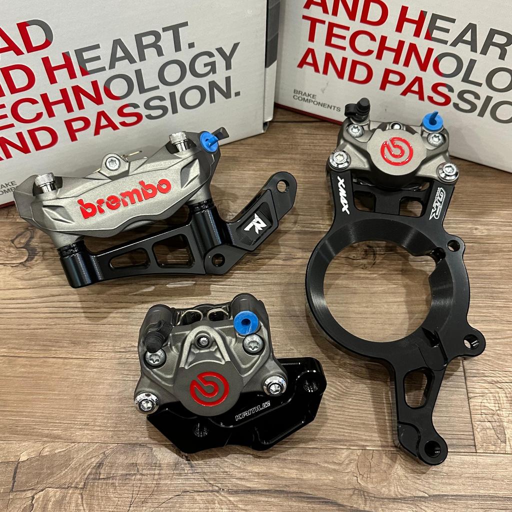 XMAX V1 V2 BREMBO M3 4POT FRONT P34 2POT REAR CALIPER FULL SET XMAX PNP ...