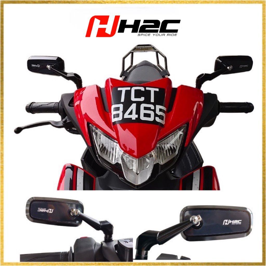 H2C SIDE MIRROR REARVIEW MIRROR H2C SHORT LEG MIRROR UNIERVSAL ALL ...