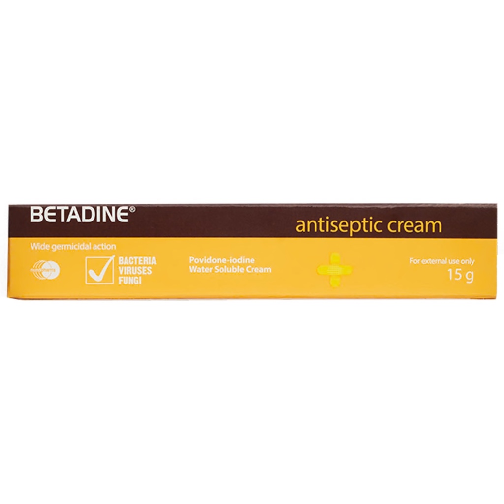 BETADINE® Antiseptic Cream 15g (Contains Povidone-Iodine 5% w/v) [ EXP ...