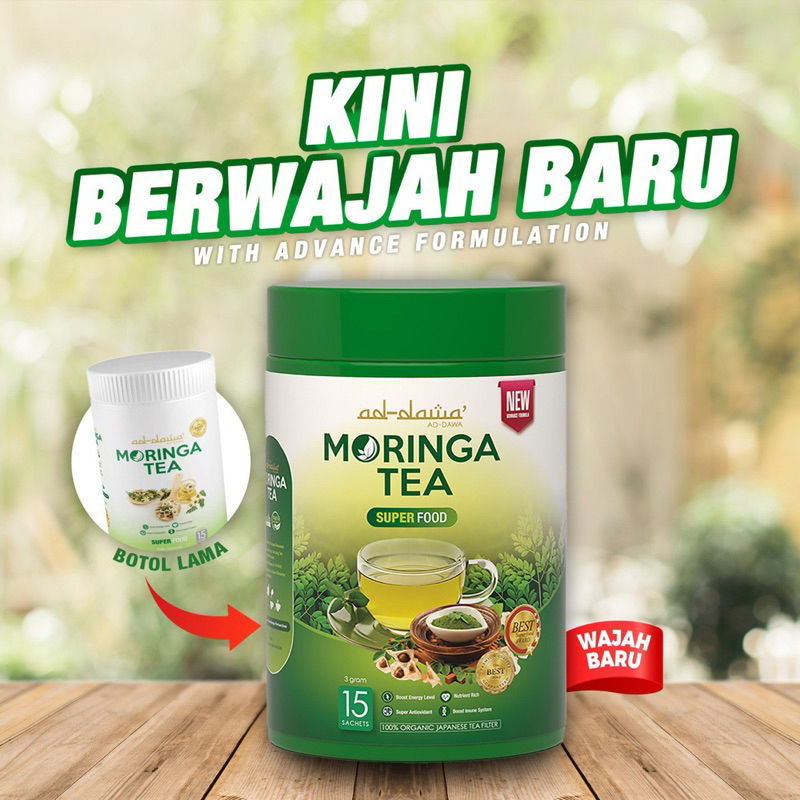 AD MORINGA DAWA HQ ORIGINAL HQ TEH KELOR TEH PURE MORINGA HARAMAIN ASLI ...
