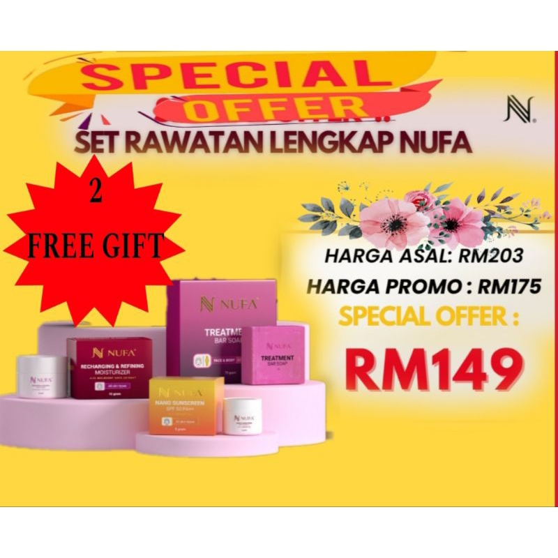 NUFA MOISTURIZER KOMBO SET JERAGAT+🎁 | Shopee Malaysia