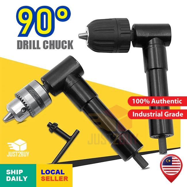 【90 Degree】 Right Angle Electric Drill Chuck Corner Impact Drill ...
