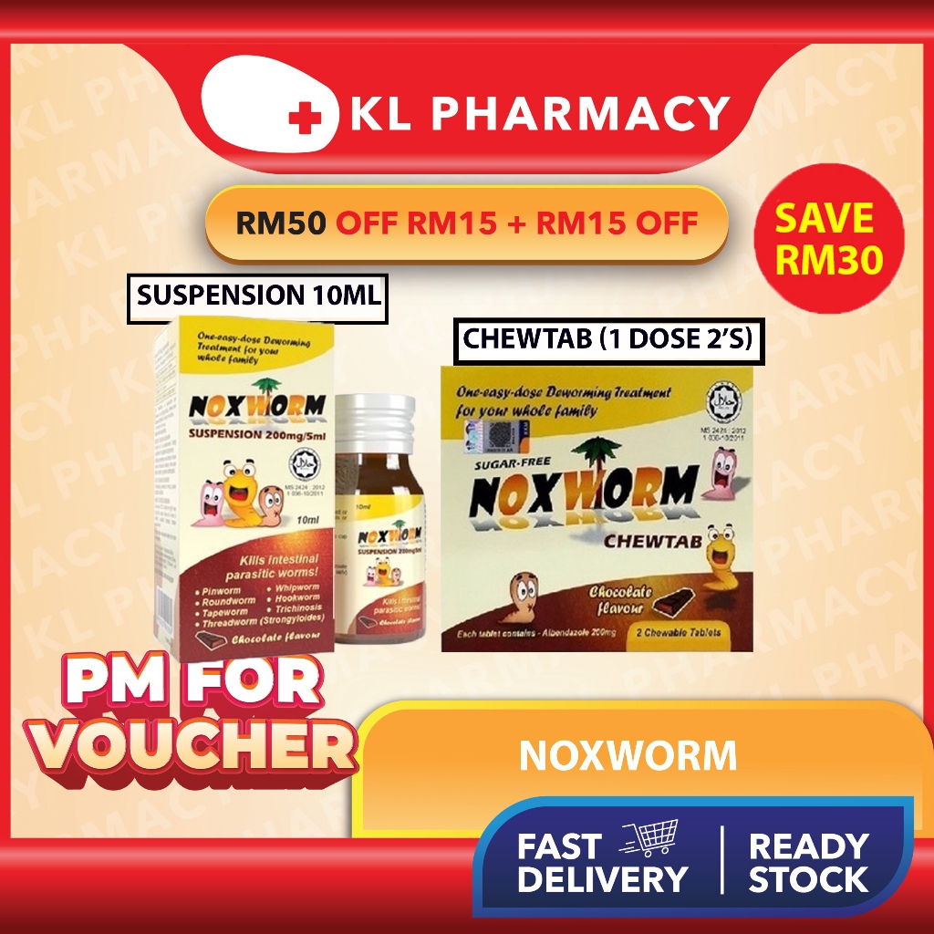 WINWA NOXWORM SYRUP (UBAT CACING) 10ML / CHEWTAB 2S | Shopee Malaysia