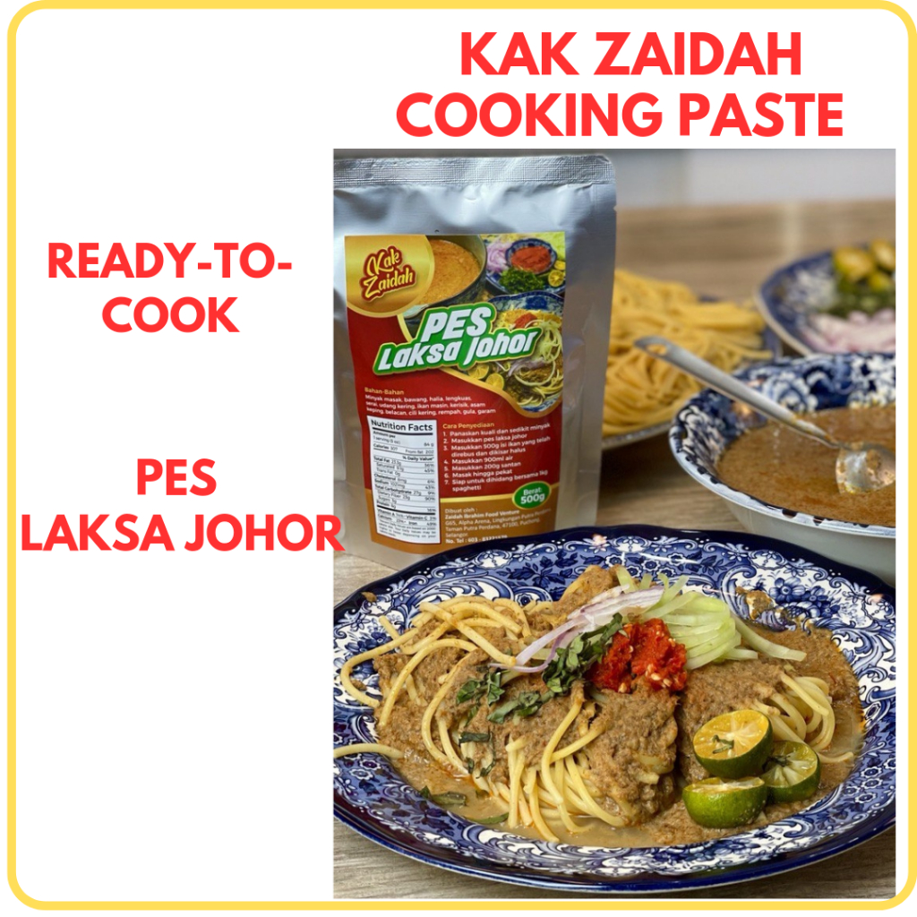 Kak Zaidah Pes Laksa Johor Cooking Paste Ready to cook RTC | Shopee ...