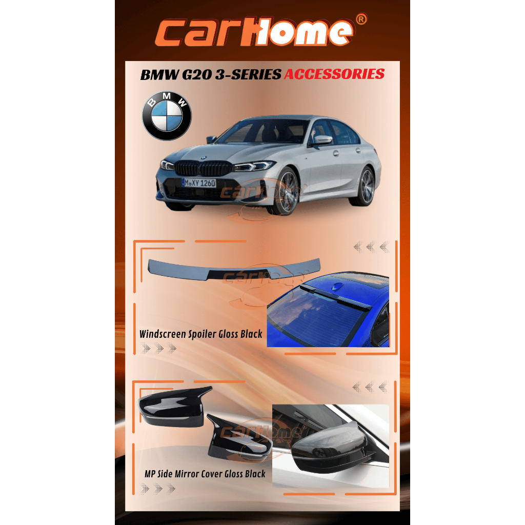 BMW G20 3 Series ACCESSORIES WINDSCREEN SPOILER GLOSS BLACK M ...